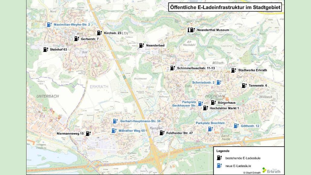 Elektromobilität: Weitere öffentliche E-Ladesäulen für Erkrath ...